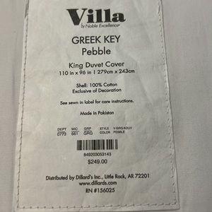 Bedding | Villa By Noble Excellence Greek Key Duvet Cover | Poshmark